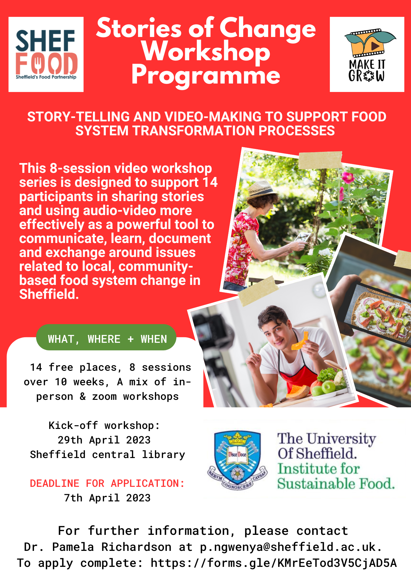 Stories of Change Workshop Programme | ShefFood Sheffield